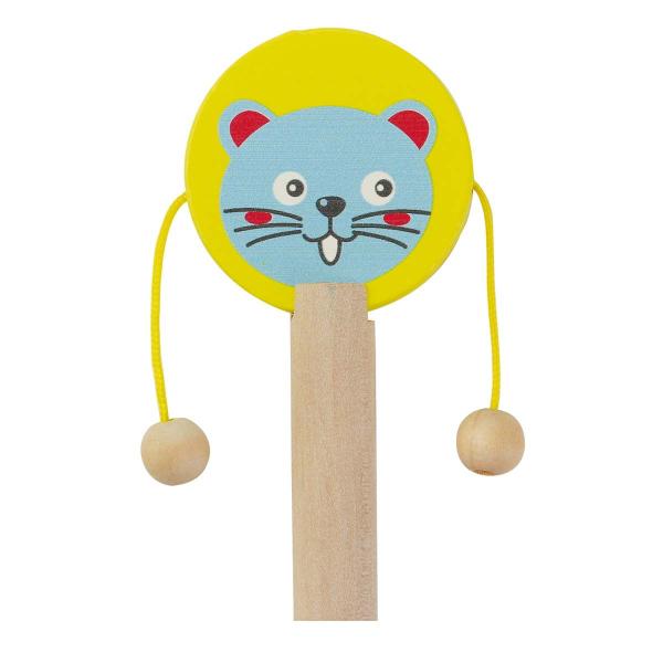 在庫状況：お取り寄せ/※画像はイメージです。実際の商品とは異なる場合がございます。※同一と思われるお客様より大量のご注文をいただいた場合、ご注文をお取り消しとさせていただく場合がございます。かわいいねずみの木製でんでんたいこ！