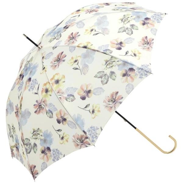 在庫状況：お取り寄せ/5日〜7日で出荷/◆憂鬱になりがちな雨の日だってハッピーに。上品な女性らしさが引き立つ、because(ビコーズ)のロングアンブレラ。(親骨58cmタイプ)◆傘生地には雨粒をしっかり弾くはっ水加工を施すと同時に、紫外線...