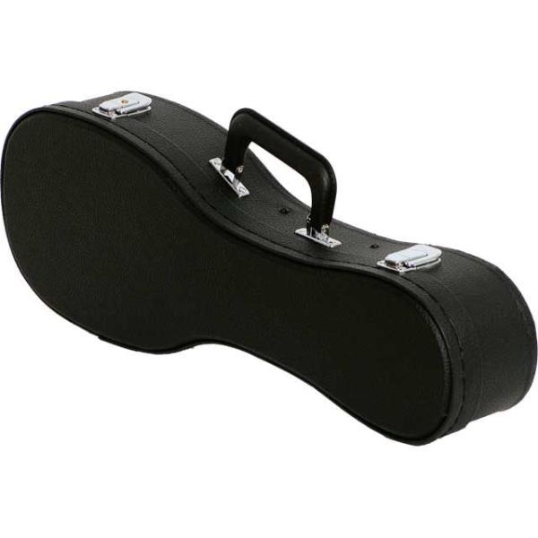 在庫状況：お取り寄せ/◆ウクレレ用パイナップル型ハードケース◆ソプラノウクレレ全般対応◆ブラックレザー、クローム金具使用/[UC200KC]