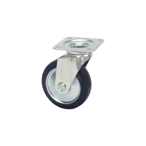 在庫状況：お取り寄せ/取引先在庫あり3日〜5日で出荷/◆強度に自信のSISIKU独自のボックススタイル車輪仕様のSISIKUスタンダードプレスキャスターです。◆高弾性のゴム車仕様です。/[WJ150シシク]