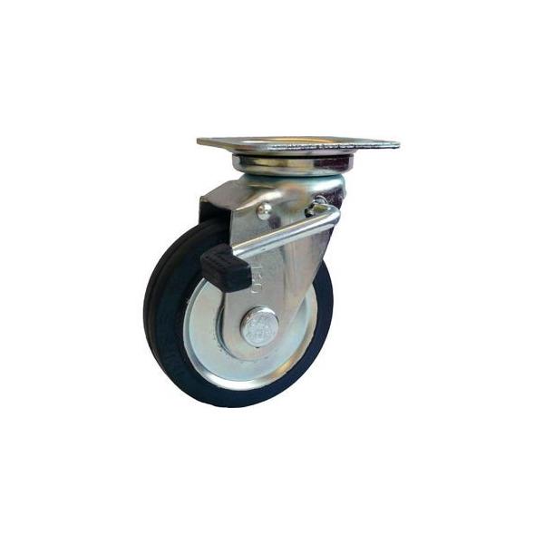 在庫状況：お取り寄せ/取引先在庫あり3日〜5日で出荷/◆強度に自信のSISIKU独自のボックススタイル車輪仕様のSISIKUスタンダードプレスキャスターです。◆高弾性のゴム車仕様です。/[WJB250シシク]