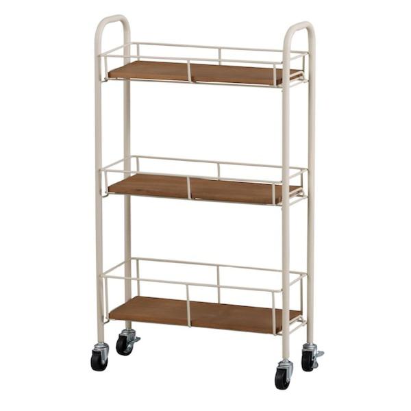 在庫状況：お取り寄せ/7日〜10日で出荷/◆調味料や乾物のストックにちょうど良いオープンタイプのキッチンワゴンです。◆スリム設計なので、ちょっとしたすき間を収納として有効活用できます。◆ランドリースペースやリビング、ダイニングでも活躍します...