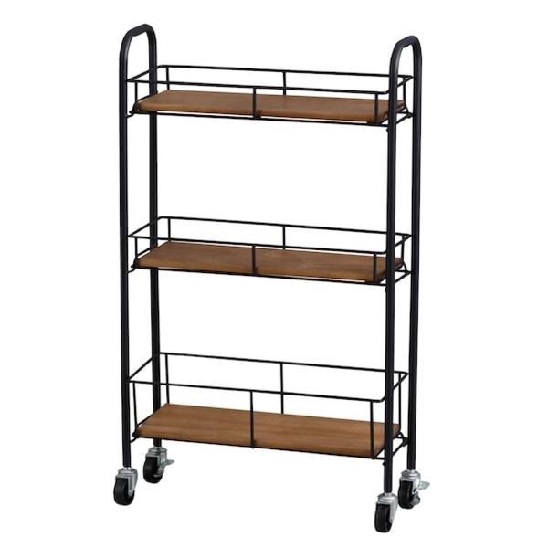 在庫状況：お取り寄せ/7日〜10日で出荷/◆調味料や乾物のストックにちょうど良いオープンタイプのキッチンワゴンです。◆スリム設計なので、ちょっとしたすき間を収納として有効活用できます。◆ランドリースペースやリビング、ダイニングでも活躍します...