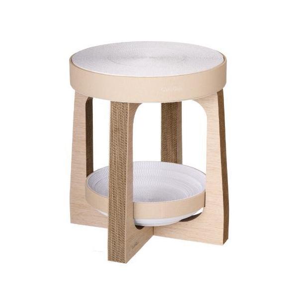 在庫状況：お取り寄せ/7日〜10日で出荷/※仕様やパッケージは、リニューアルなどの理由で変更になっている場合がございます。予めご了承下さい。◆愛猫専用の床置型スクラッチャー(爪とぎ)◆お部屋のインテリアにも合う白い段ボール◆グレージュ色のフ...