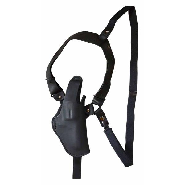 在庫状況：お取り寄せ/お届け：約1ヶ月/※画像はイメージです。実際の商品とは異なる場合がございます。イーストA シルエットサムブレイク ショルダーホルスター ブラック(リボルバー2.5~3インチ、357/44MAG)です。