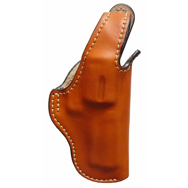 在庫状況：お取り寄せ/お届け：約1ヶ月/※画像はイメージです。実際の商品とは異なる場合がございます。イーストA シルエットサムブレイククロスタイプ ヒップホルスター ブラウン(リボルバー2~3インチ、357MAG)です。