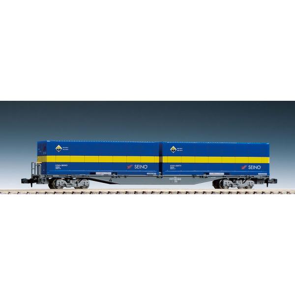 在庫状況：在庫僅少/2021年06月 発売/※画像はイメージです。実際の商品とは異なる場合がございます。トミックスの完成品Nゲージ車両、JR貨車 コキ 107形(増備型・西濃運輸コンテナ付) です。