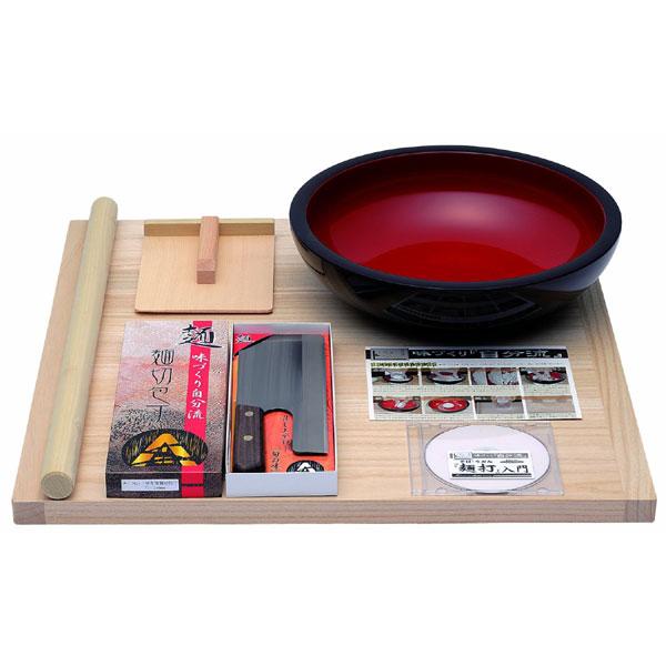 在庫状況：お取り寄せ/◆初心者用の麺打ちセット◆詳しい蕎麦打ち、うどん打ちのDVD付き/[A1200]
