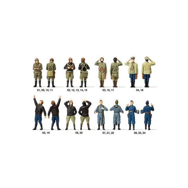 在庫状況：在庫僅少/2026年01月 発売/※画像はイメージです。実際の商品とは異なる場合がございます。プライザー 1/72 ソ連軍パイロット＆地上整備兵6体 1941-45 です。