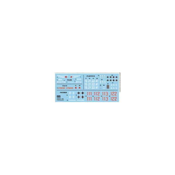 在庫状況：お取り寄せ/2020年03月 発売/※画像はイメージです。実際の商品とは異なる場合がございます。FOX MODELS 1/48 T-34 DECAL SETです。