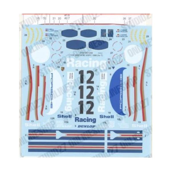 在庫状況：在庫僅少/2025年08月 発売/※画像はイメージです。実際の商品とは異なる場合がございます。スタジオ27 1/24 962C #1/#2 WSPC 1986です。