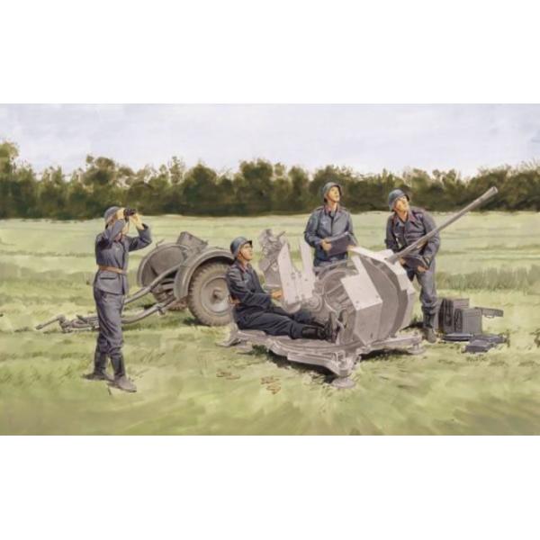 在庫状況：在庫僅少/2025年12月 発売/※画像はイメージです。実際の商品とは異なる場合がございます。ドラゴンモデル 1/35 WW.II ドイツ軍 2cm 対空機関砲 砲兵 w/Sd.Ah.51トレーラー です。