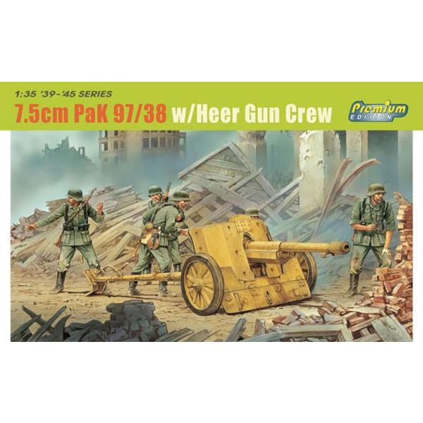 在庫状況：在庫あり/2026年02月 発売/※画像はイメージです。実際の商品とは異なる場合がございます。ドラゴンモデル 1/35 WW.II ドイツ軍 7.5cm PaK97/38 対戦車砲 砲兵フィギュア5体付属 アルミ砲弾/GEN2個人...