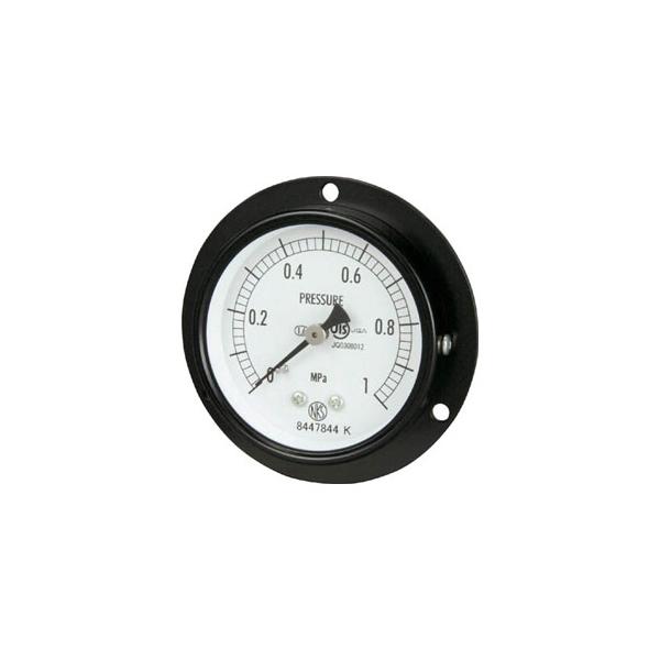 在庫状況：お取り寄せ/取引先在庫あり3日〜5日で出荷/※画像はイメージです。◆ブルドン管の弾性変形(動き)を指針に伝える構造の圧力計で、構造が簡単なため取り扱いが容易です◆埋め込み型のため圧力導入口が裏側に設置されています◆JIS B 75...