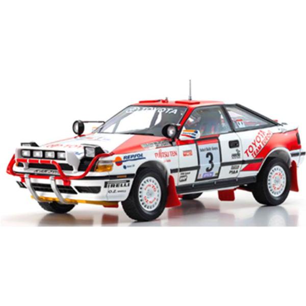 在庫状況：お取り寄せ/2023年09月 発売/※画像はイメージです。実際の商品とは異なる場合がございます。京商オリジナル 1/18 トヨタ セリカ GT-FOUR(ST165) 1990 サファリ #3です。