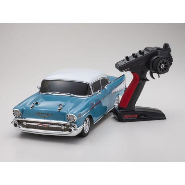 在庫状況：お取り寄せ/2024年07月 発売/※画像はイメージです。実際の商品とは異なる場合がございます。京商 1/10 電動RC EP 4WD フェーザーMk2 FZ02L レディセット 1957 シボレー ベルエアクーペ(ターコイズ)です。