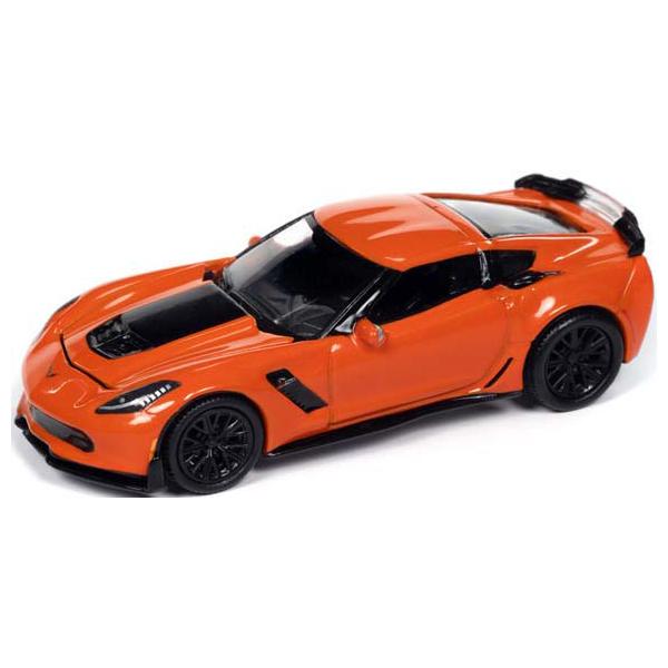 在庫状況：お取り寄せ/2024年12月 発売/※画像はイメージです。実際の商品とは異なる場合がございます。Auto World　1/64 2019 シェビー コルベット Z06 セブリングオレンジ/ブラック です。