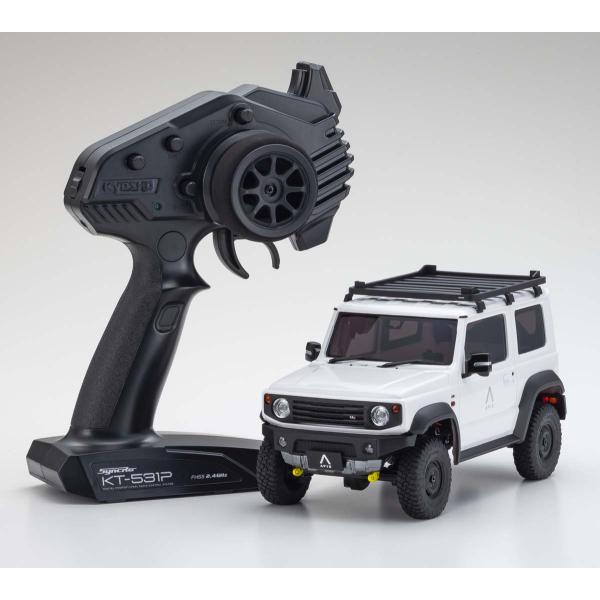 在庫状況：お取り寄せ/2025年01月 発売/※画像はイメージです。実際の商品とは異なる場合がございます。京商 ミニッツ4×4レディセット スズキ ジムニーシエラ APIO JIMNY TS4 ピュアホワイトパール です。