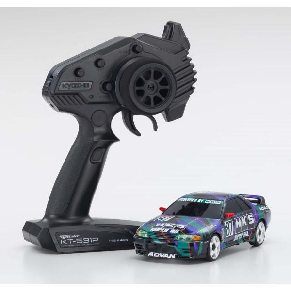 在庫状況：お取り寄せ/2025年02月 発売/※画像はイメージです。実際の商品とは異なる場合がございます。京商 ミニッツAWDレディセット MA-020 HKS スカイライン (R32 GT-R) 1993 #87 です。