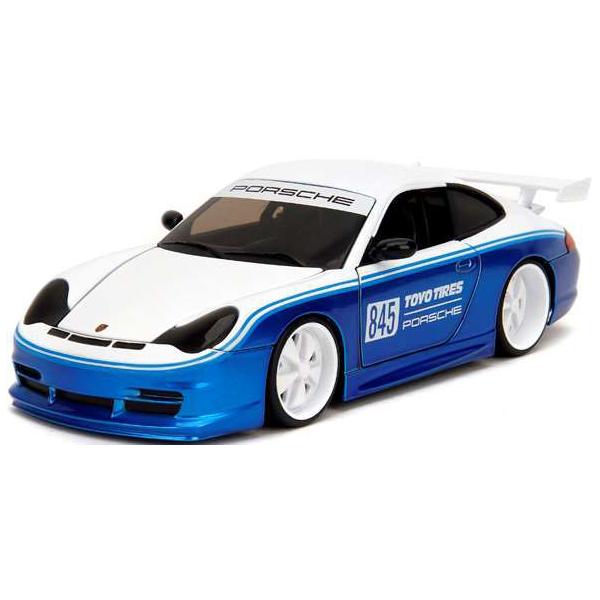 在庫状況：お取り寄せ/2024年10月 発売/※画像はイメージです。実際の商品とは異なる場合がございます。Jada Toys　1/24 2006 ポルシェ 911 GT3 RS (996.1) ブルー/ホワイト/TOYO TIRES です。