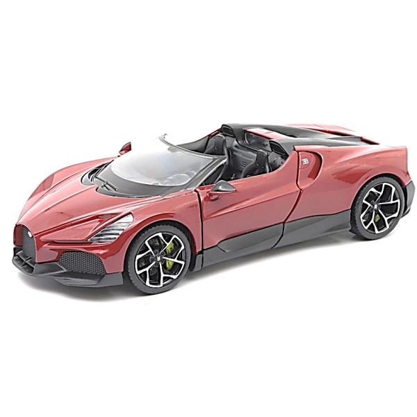 在庫状況：お取り寄せ/2025年12月 発売/※画像はイメージです。実際の商品とは異なる場合がございます。WELLY 1/24 ブガッティ W16 ミストラル レッド です。