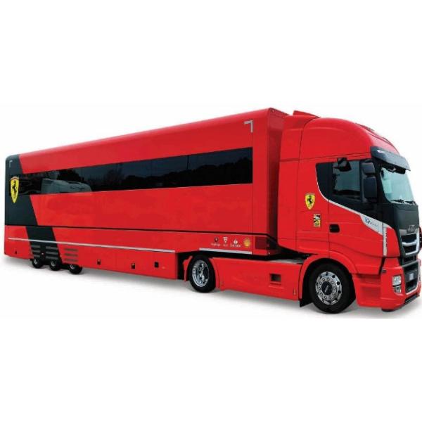 在庫状況：在庫僅少/2026年02月 発売/※画像はイメージです。実際の商品とは異なる場合がございます。ブラゴ 1/43 イベコ S-Way 570 キャブ ＆トレーラー/SF-24 No16 です。ドライバー：C.ルクレール