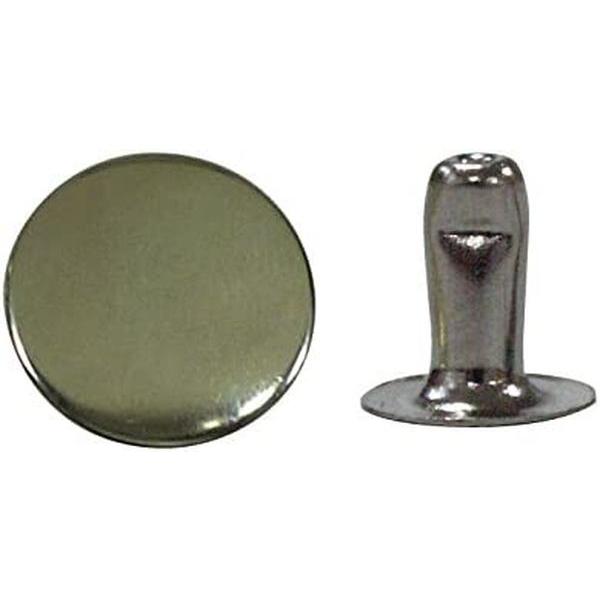 在庫状況：お取り寄せ/お届け：1〜2週間/◆接着剤以上の強度が必要となる部分の結合に使うカシメ鋲です。◆主にデザイン上存在する表面のリベットとして多く使用されています。/[F12210NBK]