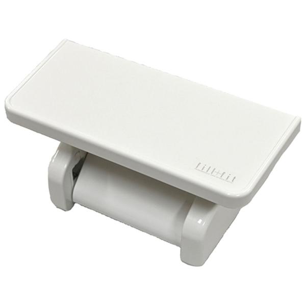 在庫状況：お取り寄せ/7日〜10日で出荷/※ネジで壁に固定してご利用頂くタイプです。目地の大きなタイルの壁にはご利用になれません。◆長年人気のワンタッチペーパーホルダーから進化した棚付きができました。◆大きめの棚には置く場所に困っていた、携...