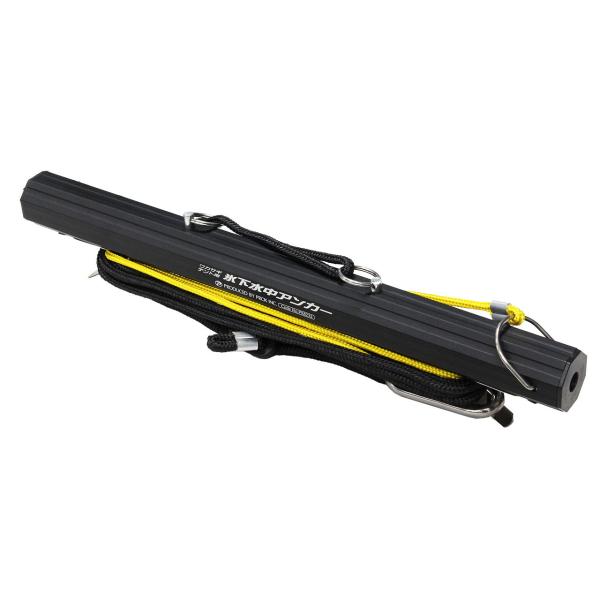 在庫状況：お取り寄せ/2024年12月 発売/◆氷上のワカサギテントを簡単に固定!◆付属のカラビナをテント内側のフレームに取付け、本体を縦向きに氷の穴から水中に入れ、固定用ロープの長さを調整して本体の氷に固定すればOK。◆撤収時は固定用ロー...