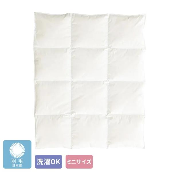 在庫状況：お取り寄せ/お届け：約2週間◆※画像はイメージです。◆不純物をほとんど抜いたピュアホワイトダウンを使用。◆ご家庭の洗濯機でも洗えるため、清潔にご利用いただけます。◆ミニサイズのベビー掛けふとんです。/[151200151700]