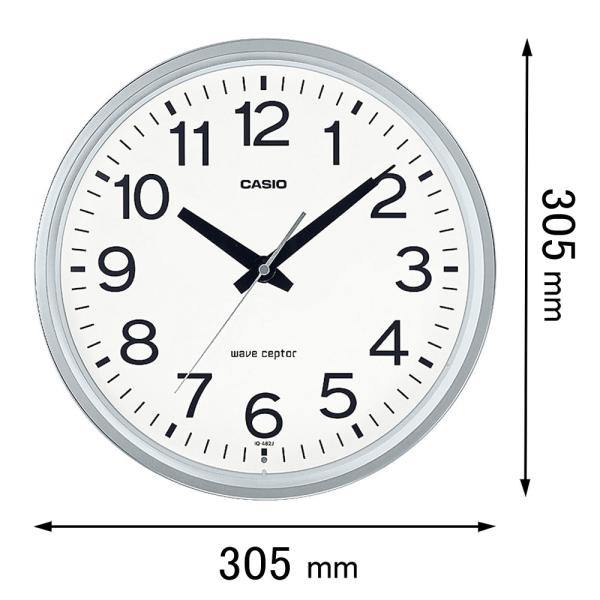 在庫状況：在庫僅少/2020年08月 発売/◆電波受信機能付きのシンプルな壁掛クロックです。◆サイズ：305×305×46mm(H×W×D)◆電波受信機能　◆電波受信OFF機能　◆電波受信ランプ　◆秒針停止機能