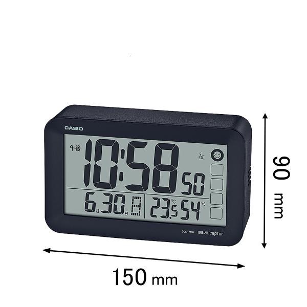 在庫状況：在庫僅少/2023年03月 発売/◆シンプルデザインで置き場所を選ばないデジタル表示の目覚まし時計◆サイズ：90×150×45mm(H×W×D)◆温度計測機能　◆湿度計測機能　◆生活環境お知らせ機能　◆スヌーズ機能