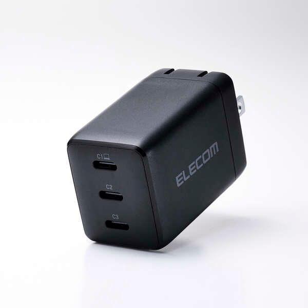 在庫状況：在庫あり/2025年05月 発売/◆ノートパソコン・スマホ・ワイヤレスイヤホンを3台同時充電OK!USB Type-C(TM)×3ポートを搭載したAC充電器。◆GaN(窒化ガリウム)II により高出力ながらコンパクトサイズ。◆US...