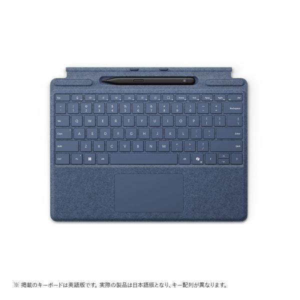 在庫状況：在庫僅少/2024年06月 発売/◆Surface Pro キーボード(ペン収納付き/スリム ペン付き) サファイア◆自然な手描き入力を、思いのままに◆卓越したタイピング体験◆画面で、高速で流れるような手書き入力/[8X60020...