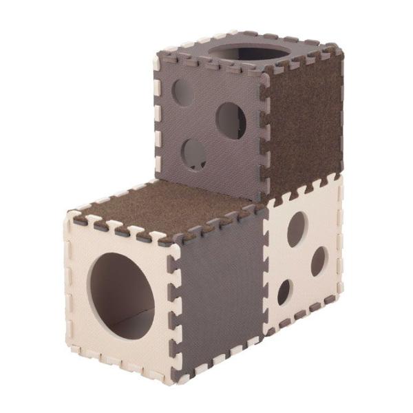 在庫状況：お取り寄せ/7日〜10日で出荷/◆12枚のジョイントマットと2枚の爪とぎマットがセット(エントリーセット)。◆トンネルにもタワーにもマットにも、アイデア次第で色々な組み合わせが可能です。・サイズ(約)：幅30×奥行30×高さ1.2...