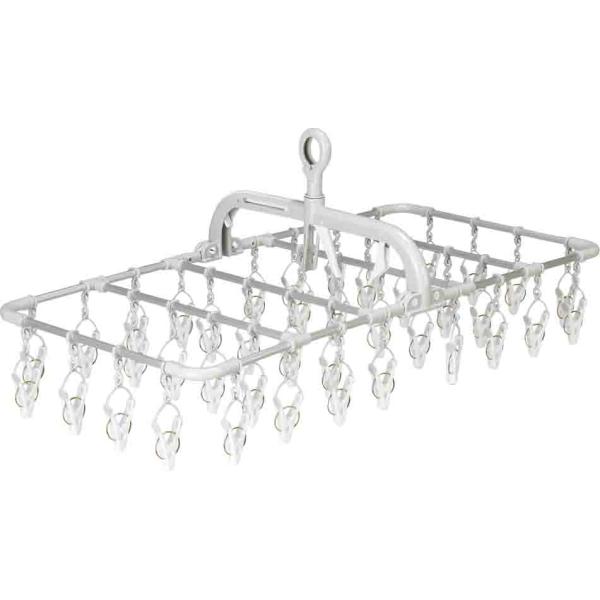 在庫状況：お取り寄せ/お届け：約2週間/◆洗濯物を引っ張るだけで簡単取り入れ◆高い竿や低い竿に掛けやすい◆洗濯物のサイズに合わせてピンチの位置を調節出来ます。/[BE01Gツウインモル]