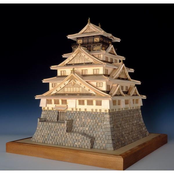 在庫状況：お取り寄せ/お届け：約1ヶ月/※画像はイメージです。実際の商品とは異なる場合がございます。ウッディジョー 1/150木製模型 大阪城 天守閣 ※レーザーカット加工 です。