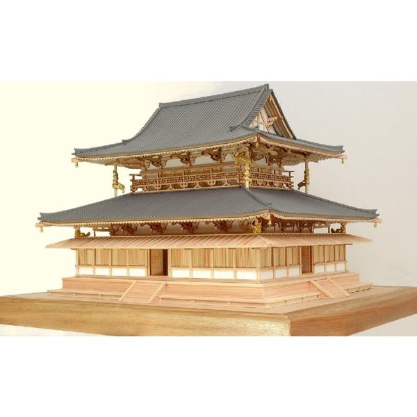 在庫状況：お取り寄せ/※画像はイメージです。実際の商品とは異なる場合がございます。※塗料はキットに含まれておりません。ウッディジョー 1/75 法隆寺 金堂 です。