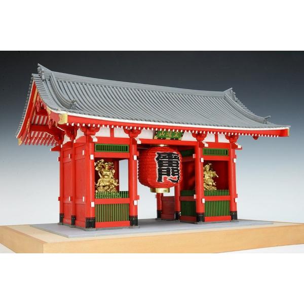 在庫状況：お取り寄せ/※画像はイメージです。実際の商品とは異なる場合がございます。※塗料はキットに含まれておりません。ウッディジョー 1/50 浅草寺 雷門 です。