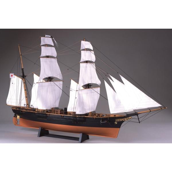 在庫状況：お取り寄せ/※画像はイメージです。実際の商品とは異なる場合がございます。ウッディジョー 1/75 咸臨丸(帆付) です。