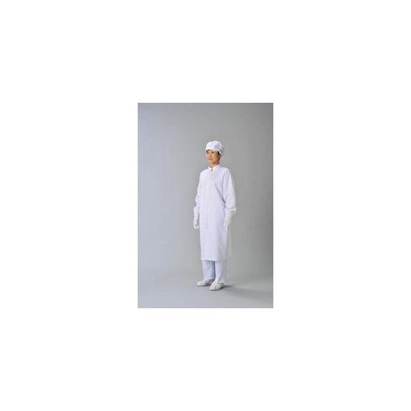 在庫状況：お取り寄せ/取引先在庫あり3日〜5日で出荷/※クリーンパックではありません。◆簡易のクリーンワークや来客用に最適です。◆比翼仕立てにより襟元からの発塵を防ぎます。/[CJ21851Sガドナ]