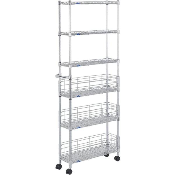 在庫状況：在庫僅少/2022年09月 発売/万一、初期不良があった場合は必ず商品到着後1週間以内にJoshin web事務局までご連絡ください。◆空いたすき間にぴったり収まる◆すき間収納ラック4段・サイズ(約)：幅19.5×奥行59.5×高...