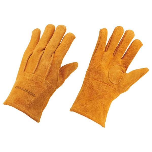 在庫状況：お取り寄せ/お届け：約2週間/◆焚き火やダッチオーブン等、さまざまなアウトドアシーンに使える革製の手袋です。◆女性でも握りやすい柔らか仕上げ!◆内側に綿生地を使っているので肌触りが良好です。/[UM1913キヤプテンスタツグ]