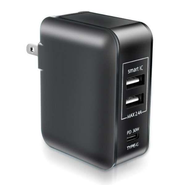 在庫状況：在庫あり/◆最大PD42W出力＆QC3規格対応USB充電アダプタ　【Type-C 1ポート/USB-A 2ポート】◆iPad Proや、Surface等の純製充電アダプタを上回る高出力◆USB Type-CポートとUSB-Aポート...