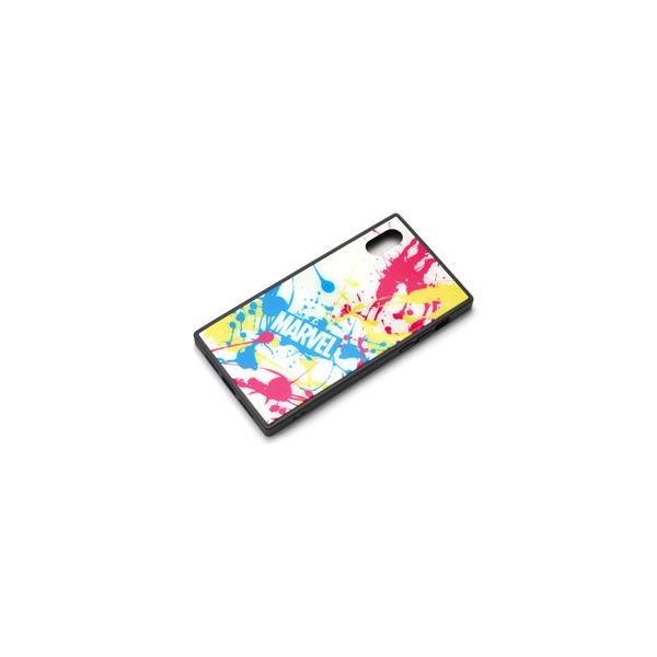 在庫状況：お取り寄せ//2018年12月 発売/※対応機種をお確かめの上、ご購入下さい。◆MARVELロゴのスプラッシュデザインがクールなガラスの光沢とTPUの一体感が美しい耐衝撃ハイブリッドケース◆背面にはキズに強い高硬度9Hガラスを採用...