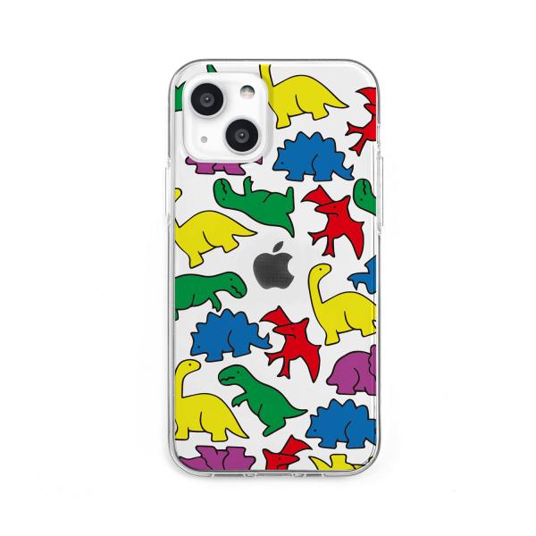 在庫状況：お取り寄せ/お届け：1〜2ヶ月/2021年09月 発売/※対応機種をお確かめの上、ご購入ください。◆カラフルなジュラシックワールド◆アップルロゴが見える透明感あるクリアケース◆変色しにくいUVプリント/[DS21173I13]
