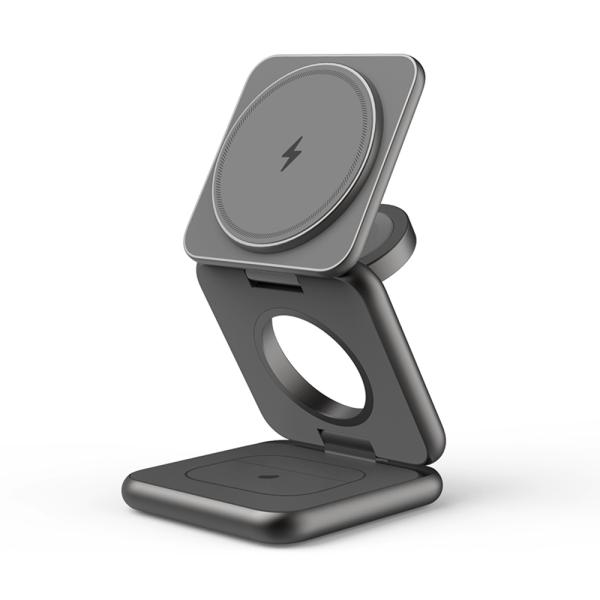 在庫状況：お取り寄せ/2024年01月 発売/※画像は使用イメージです。Apple Watch、AirPods、スマートフォンは付属しておりません。◆iPhone/Apple Watch/AirPodsを3台同時にワイヤレス充電可能◆折りた...