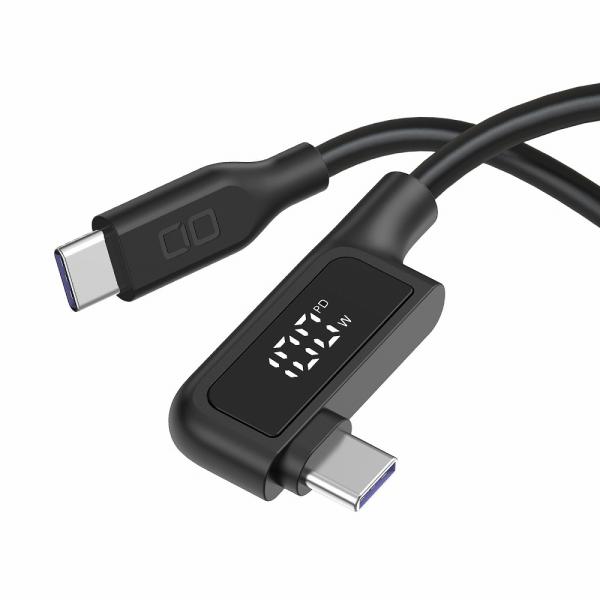 在庫状況：在庫僅少/2023年12月 発売/◆充電出力が確認できるケーブル◆しなやか過ぎて絡まない、折り曲げテスト30000回クリアのシリコンケーブル◆便利で端子に優しいL字コネクタ/[CIOSLLSCCC1BK]