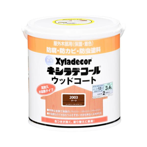 在庫状況：お取り寄せ/7日〜10日で出荷◆木材保護塗料のトップブランド(キシラデコール)の水性半造膜タイプです。◆半造膜とは浸透タイプと造膜タイプの中間の塗膜で、木目を完全につぶさない仕上がりとなります。◆(柔軟性)(通気性)(密着性)に優...