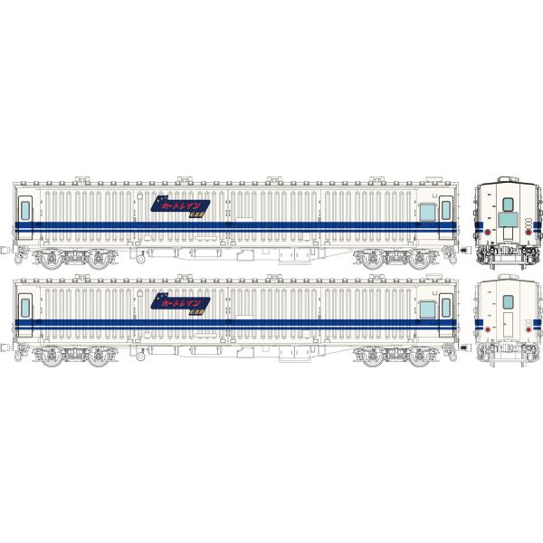 在庫状況：在庫あり/2026年03月 発売/※画像はイメージです。実際の商品とは異なる場合がございます。トラムウェイのプラスチック製塗装済完成品車両、マニ44ユーロライナー色 2両セット 角型愛称名表示器付です。